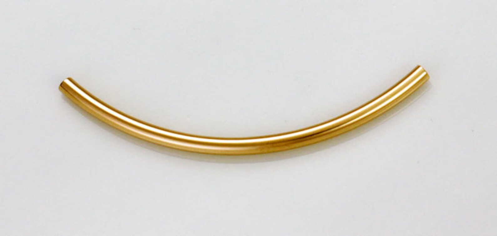 Set of 5, Gold Filled OR Rose Gold Filled Curved Beading Seamless Tube ...