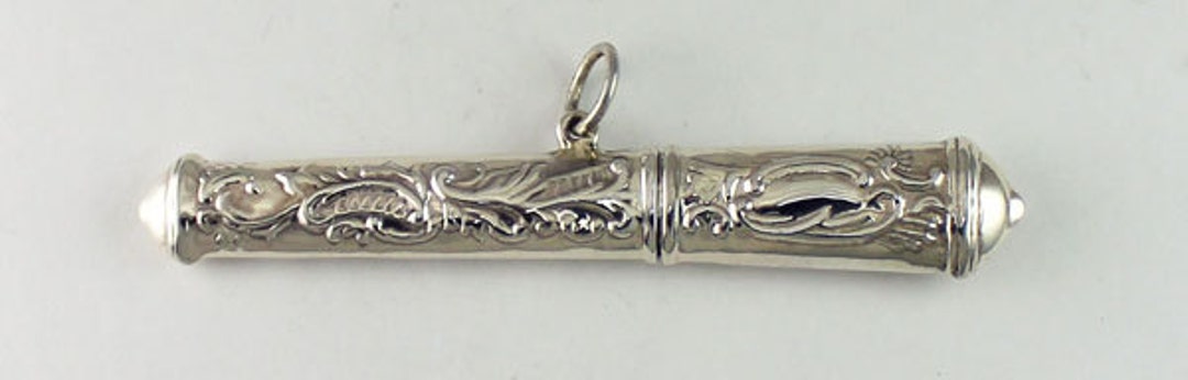 Sterling Silver Handmade Victorian Style Needle Holder,vintage Pendant ...