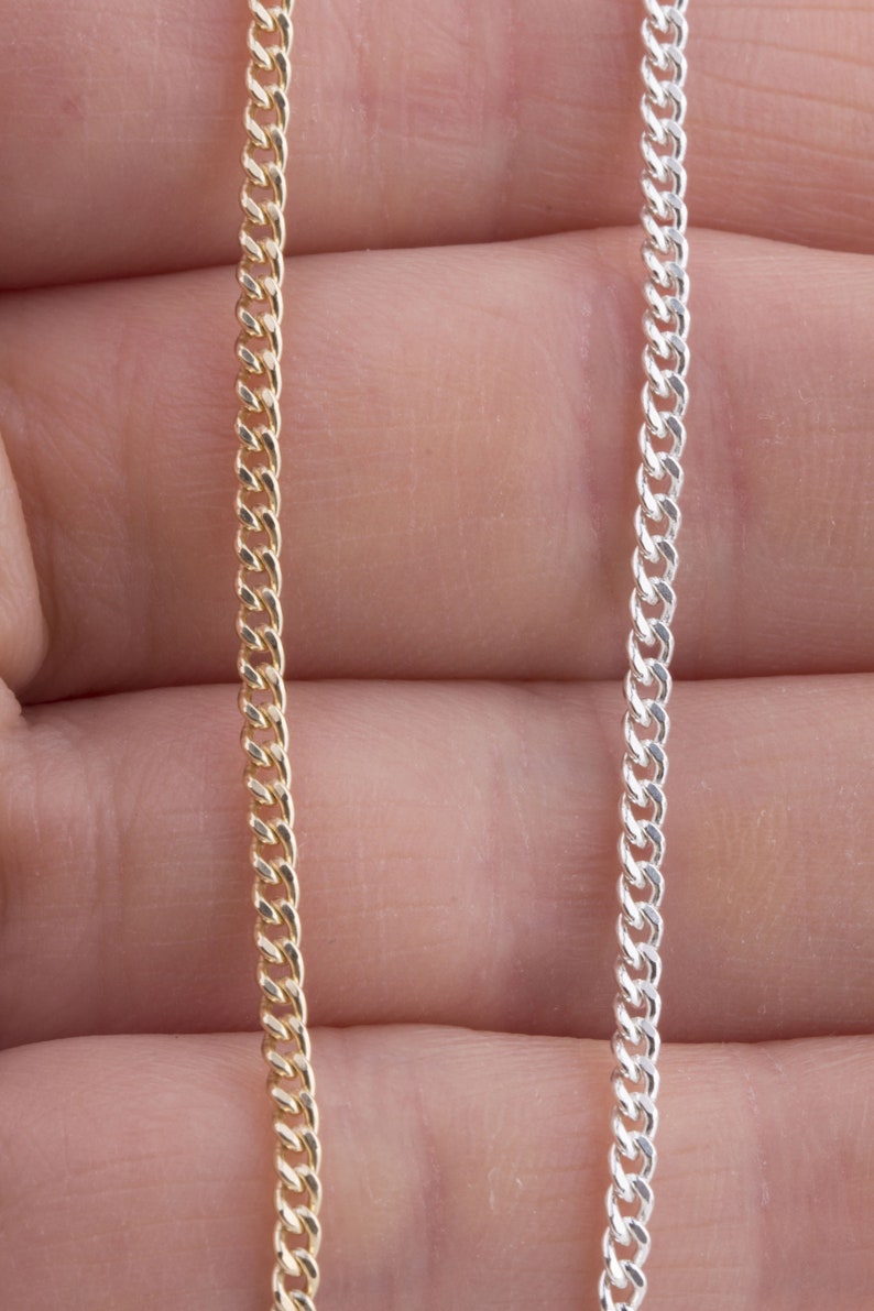 5ft-2.5m X1.2mm Curb Chain High Quality Chains in Sterling - Etsy