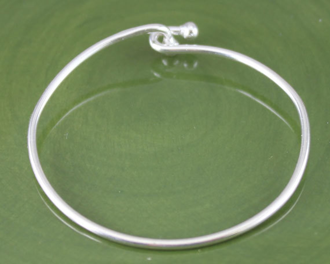 Sterling Silver 1.5mm Wire Bangle / Bangle Bracelets / Charm - Etsy
