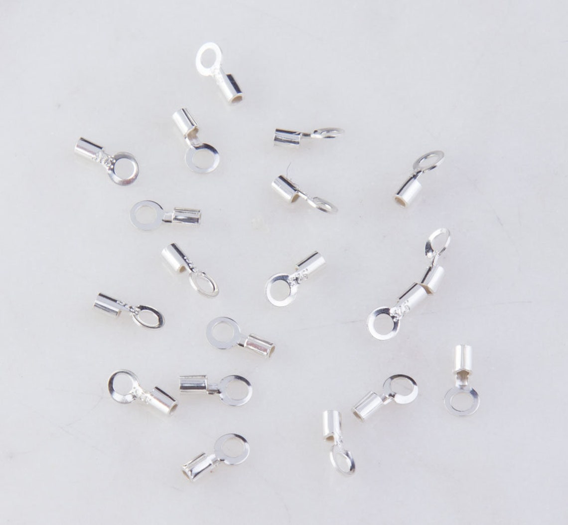 Crimp End Caps in Sterling Silver Rose Gold Filledd or Gold | Etsy