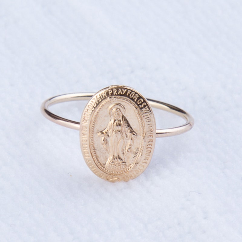 Virgin Mary Ring - Etsy