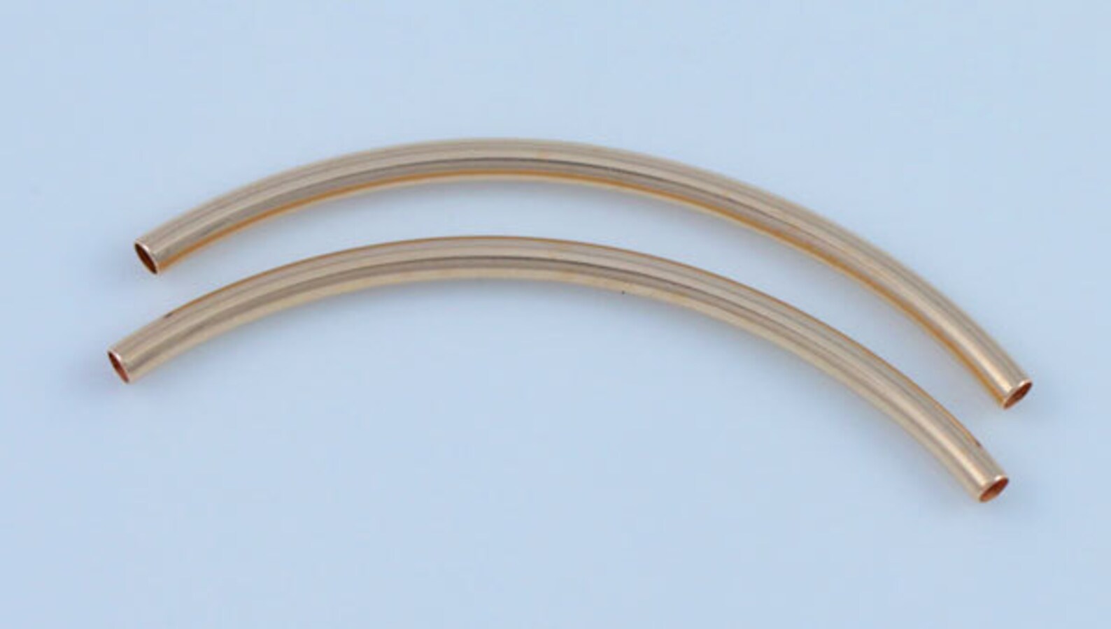Set of 5, Gold Filled OR Rose Gold Filled Curved Beading Seamless Tube ...