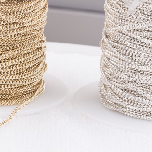 5ft-2mm X1mmcurb Chain High Quality Chains in Sterling Silver - Etsy