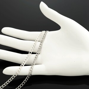 Double Link Charm Bracelet Chain by Foot in Sterling Silver, for ...