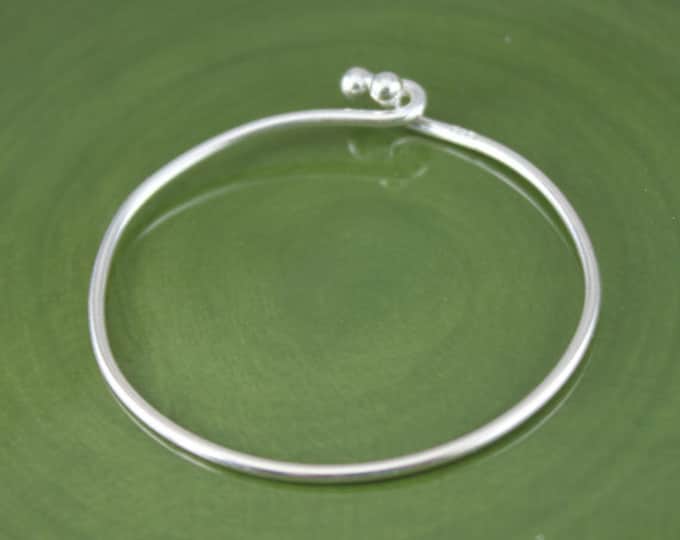 Sterling Silver Expandable Charm Bangle Solid 925 Bangle Add Your Charm ...