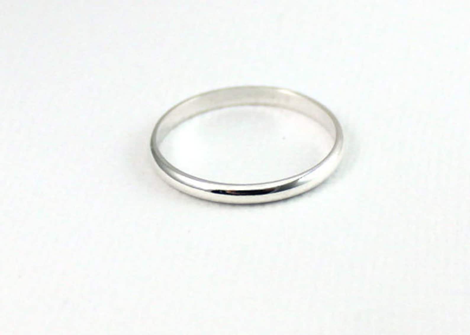 3pcs-band Ring Plain Sterling Silver 2mm Band Ring - Etsy