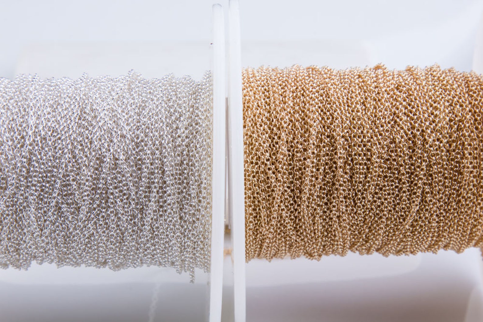 Tiny Rolo Cable Chain in Sterling Silver, Gold Filled, Chain Supplies ...