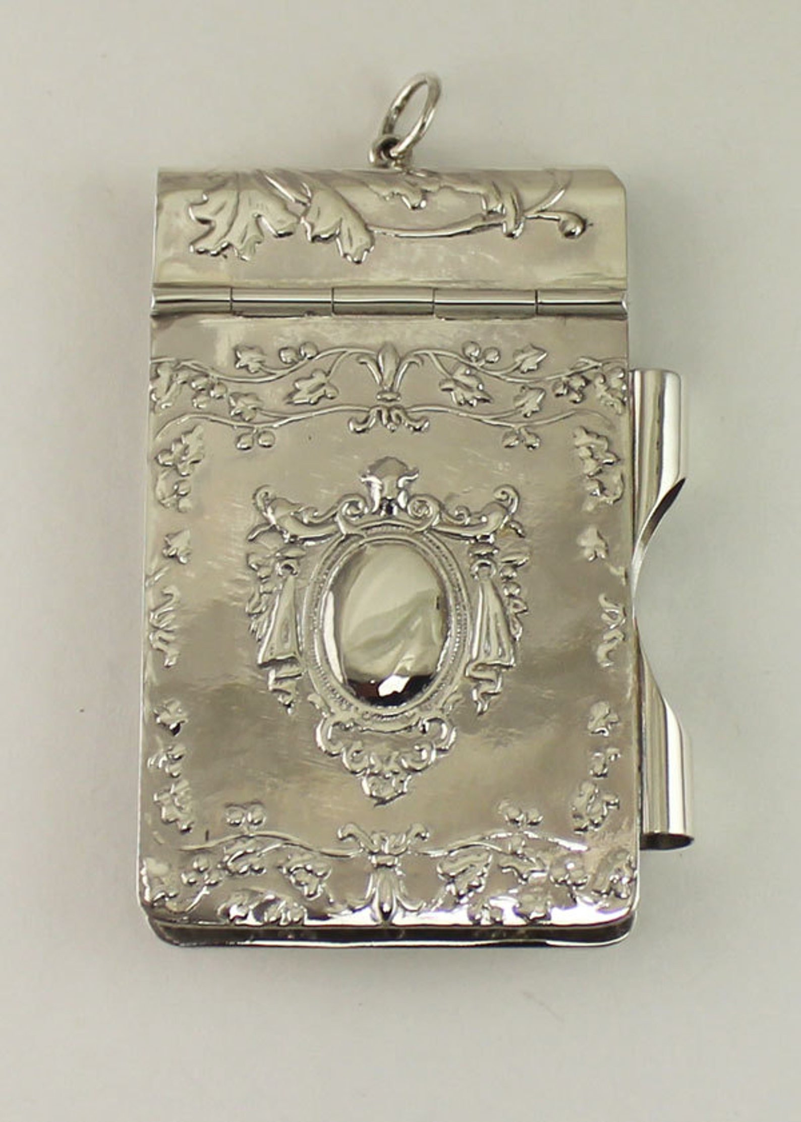 Sterling Silver Handmade Victorian Style Notepad, Edwardian Style ...