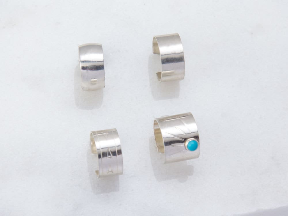 Sterling Silver Ear Cuff Component, Sterling Silver Earrings, Turquoise ...