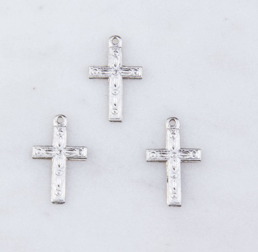 5pcs-small Victorian Style Crosses in Sterling Silver, Gold Filled ...