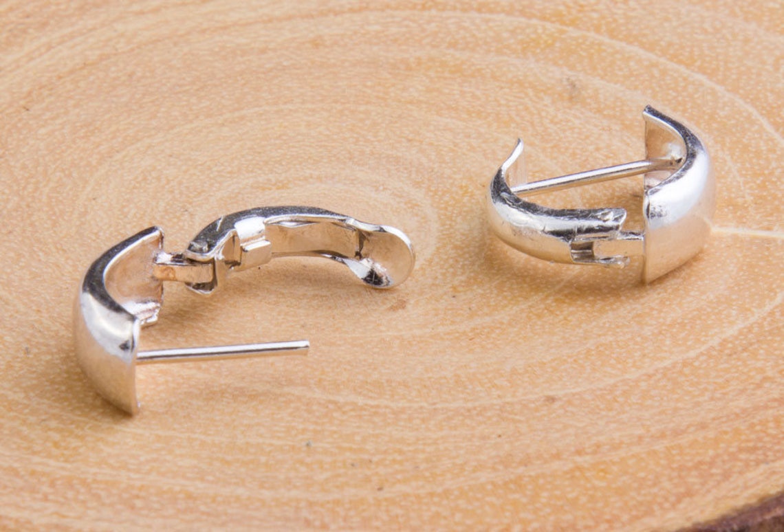 Sterling Silver Small Huggies Earring Component, Priced per Pair ...
