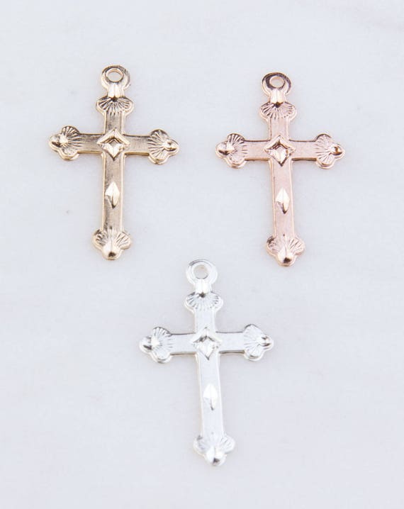 5 pcs sterling silver cross charm pendant Jewelry Making & Beading ...