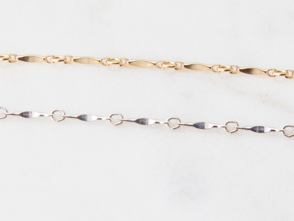 3 Feet-flat Diamond Shape Bar Link Chain, Ideal for Choker Necklace ...