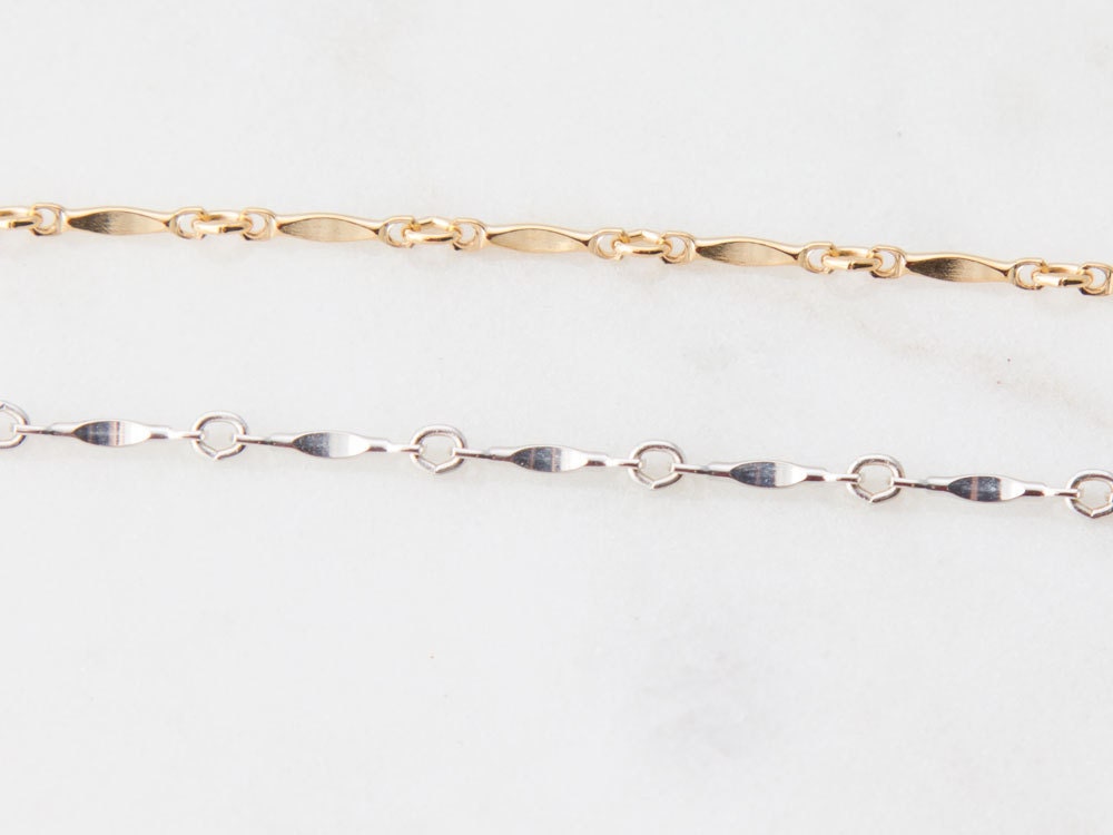 3 Feet-flat Diamond Shape Bar Link Chain Ideal for Choker - Etsy
