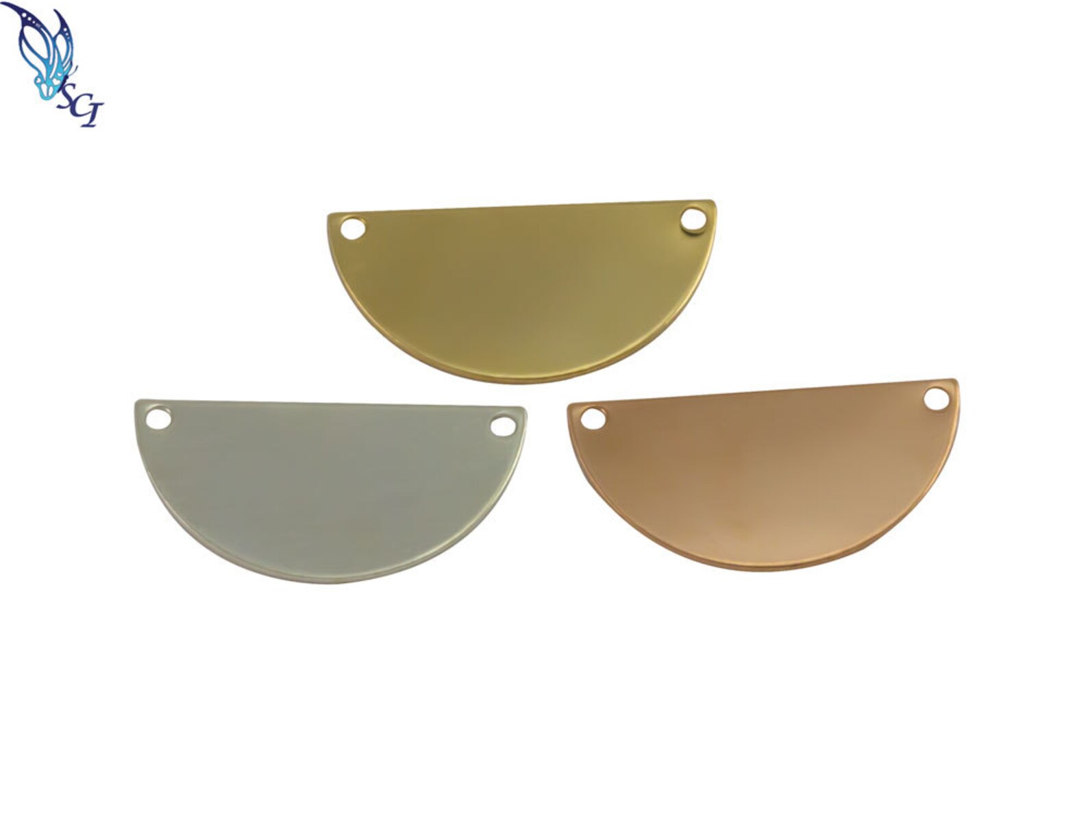 Half Moon Stamping Blank, Half Circle Stamping Blank, Half Crescent ...