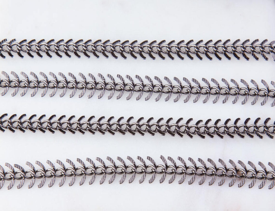 3 Feet-Small Fish Bone Gold Plated Over Brass Or Oxidized | Etsy