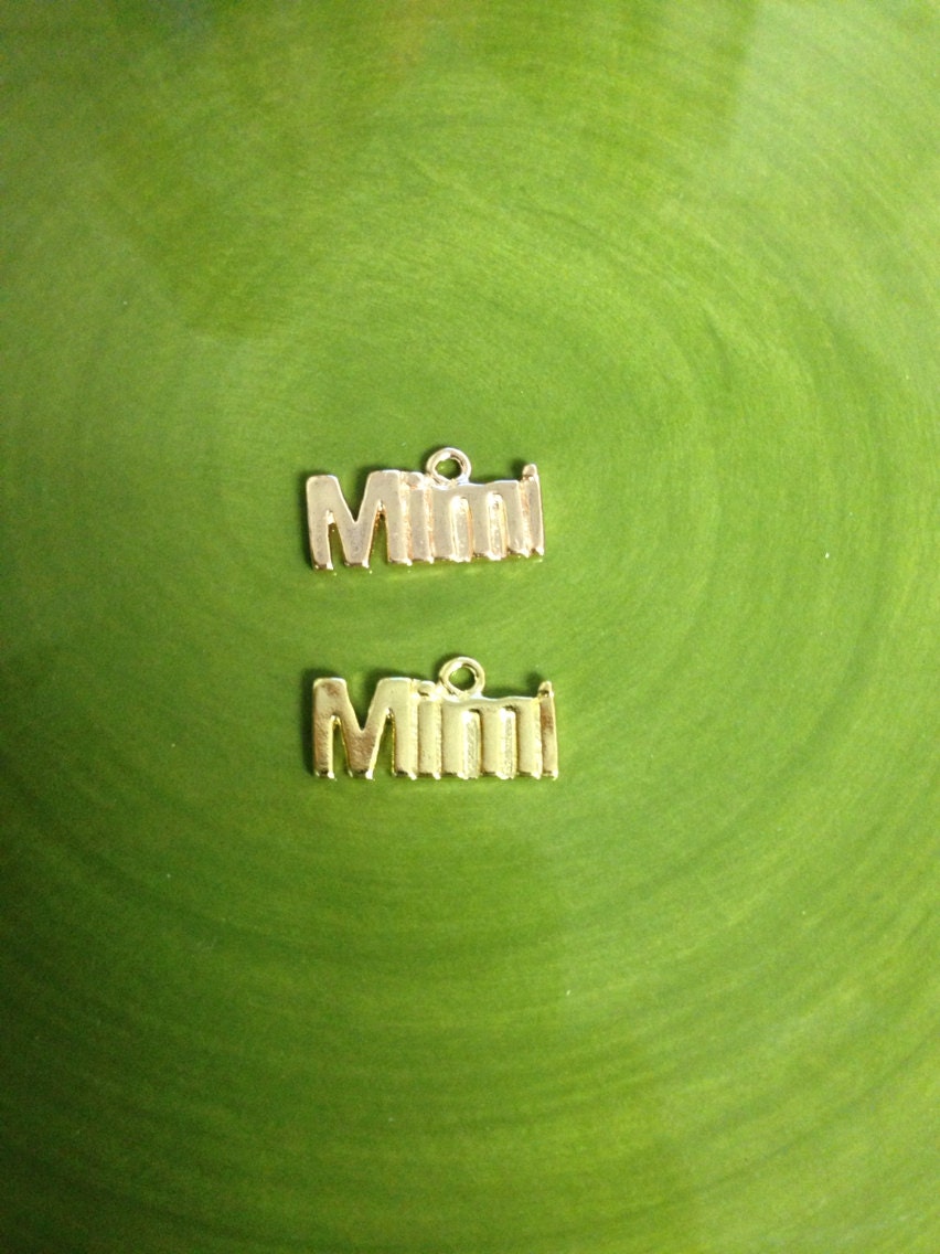 3pcs-rose Gold Plated and Gold Plated Mimi Charm Charm | Etsy
