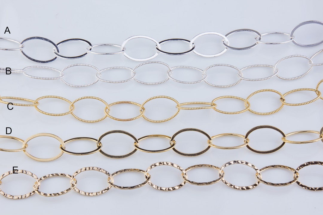 Large Oval Chains in Gold Filled and Sterling Silver, Choose From 5 ...