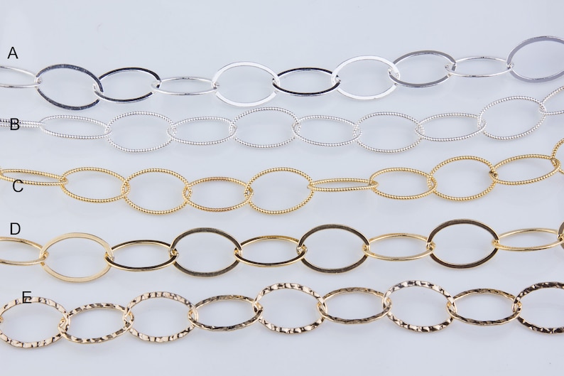 Large Oval Chains in Gold Filled and Sterling Silver Choose - Etsy