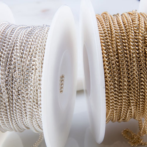 5ft-2mm X1mmcurb Chain High Quality Chains in Sterling Silver - Etsy