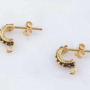 Small Gold Plated Over Sterling Silver 1 Loop Hoops Earring Findings ...