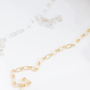 Rectangle Chains by Foot in Sterling Silver, 14K Gold Filled, Jewelry ...