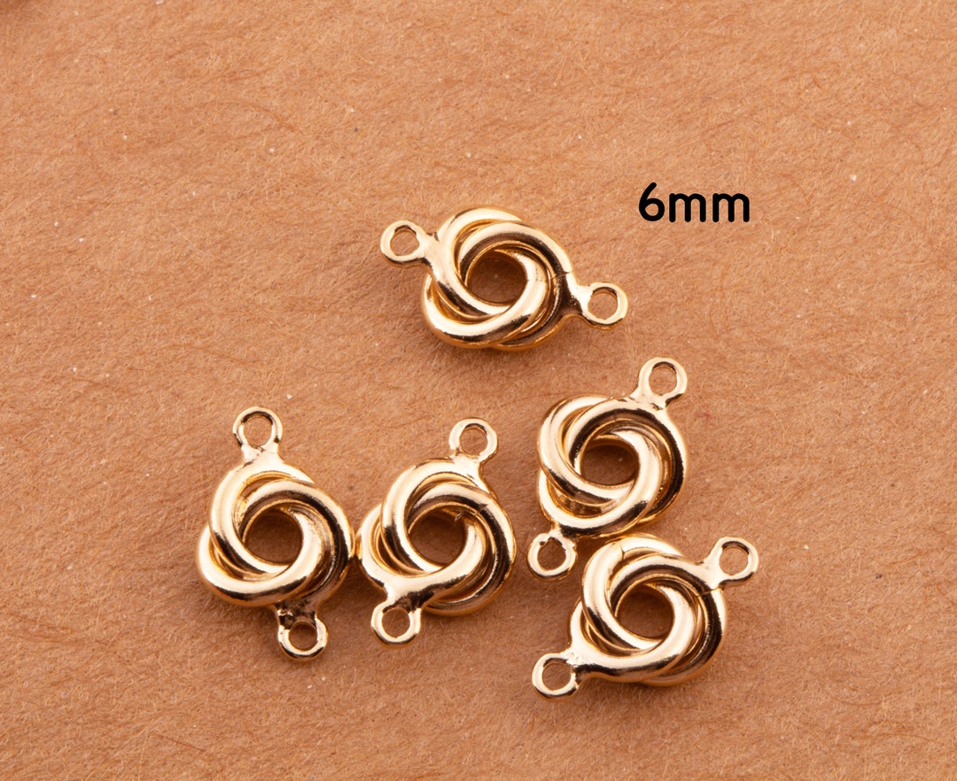 5mm or 6mm Love Knot Connectors in 14kt Gold Filled or Sterling Silver ...