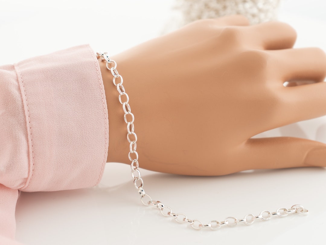 5mm X 1mm Oval Rolo Chain in Sterling Silver, Permanent Jewelry ...