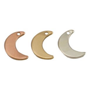 10pcs-mini Crescent Moon Pendant ,jewelry Making Supplies, Tiny Moon ...