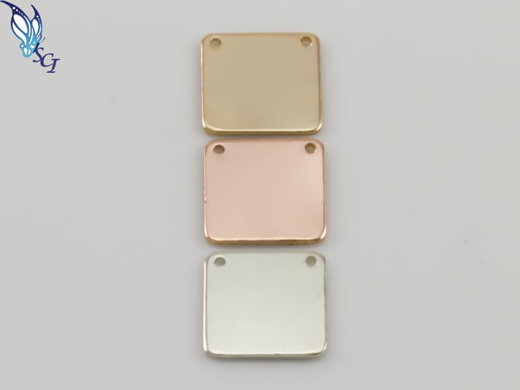 3pcs-square Stamping Blank 20 Gauge 13mm, Sterling Silver, Rose Gold ...