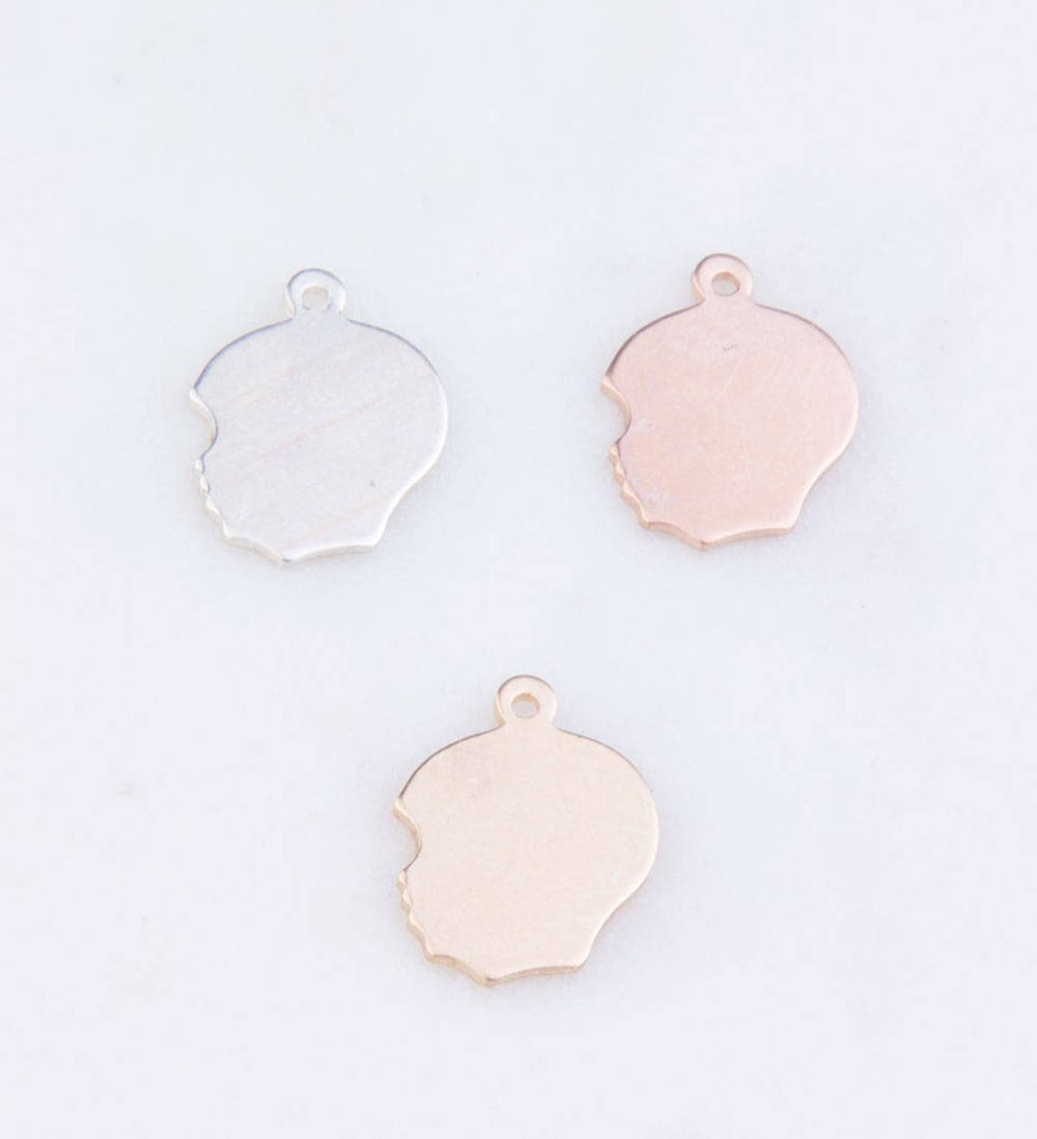 Silhouette Boy Stamping Blank in Silver Gold Filled Rose | Etsy