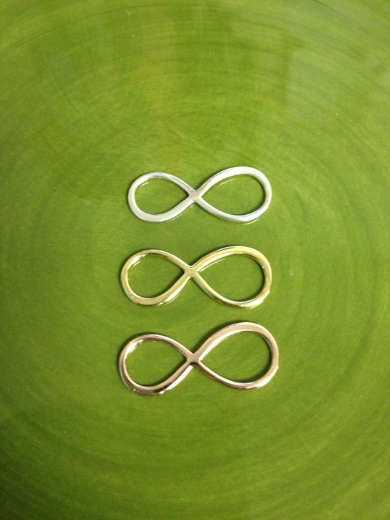 5pcs-sterling Silver Rose Gold Platedgold Plated Infinity - Etsy