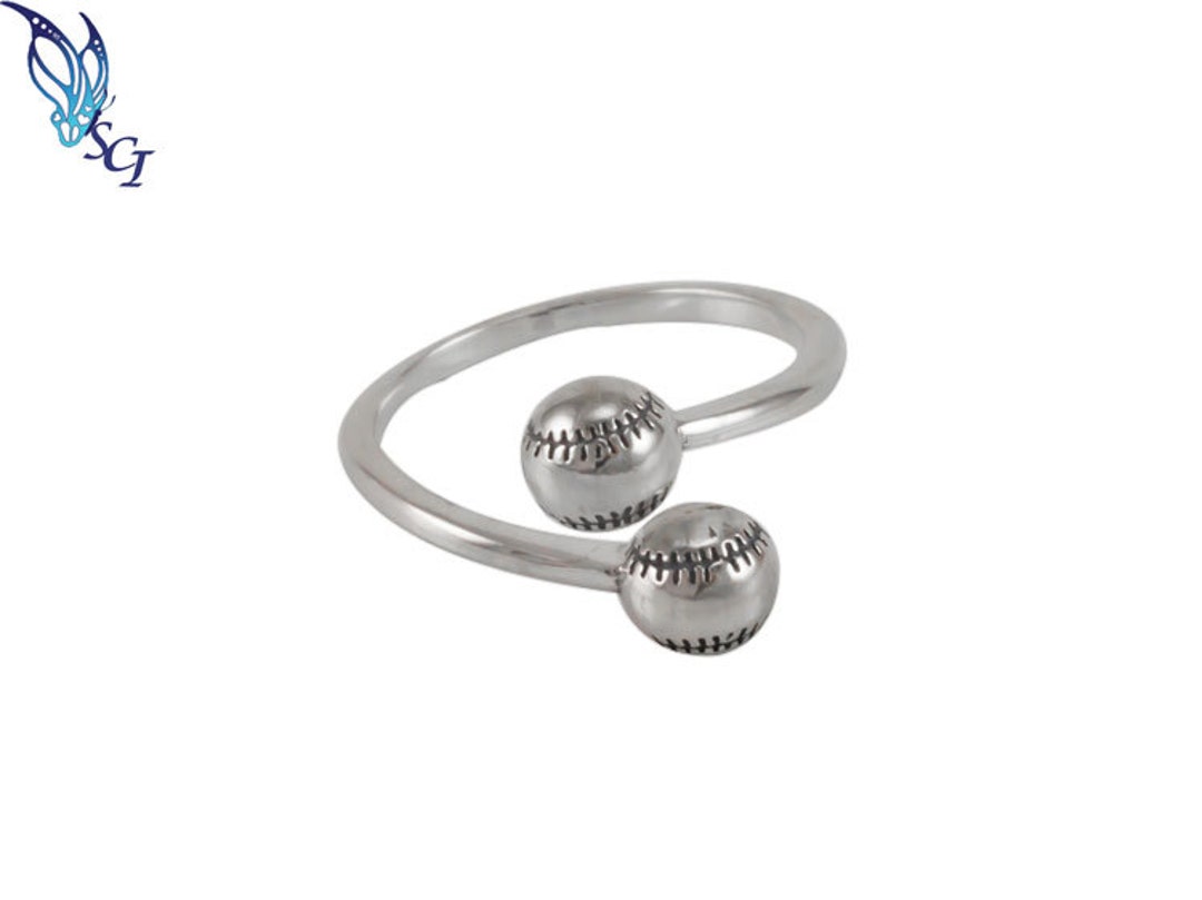 Softball Sports Ring Sterling Silver, Softball Ring, Softball Jewelry ...