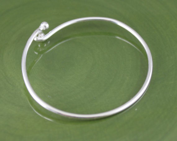 Sterling Silver 1.5mm Wire Bangle / Bangle Bracelets / Charm - Etsy
