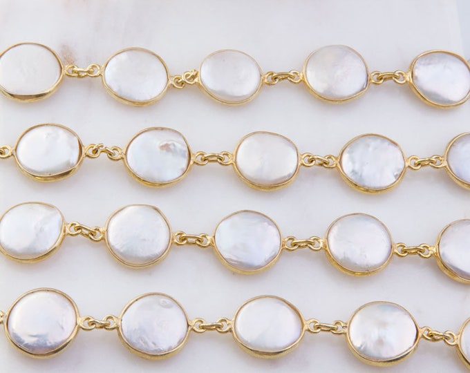 Wholesale Gold Plated Pearl Chains, 3/4/6mm Width, Necklace Pearl ...