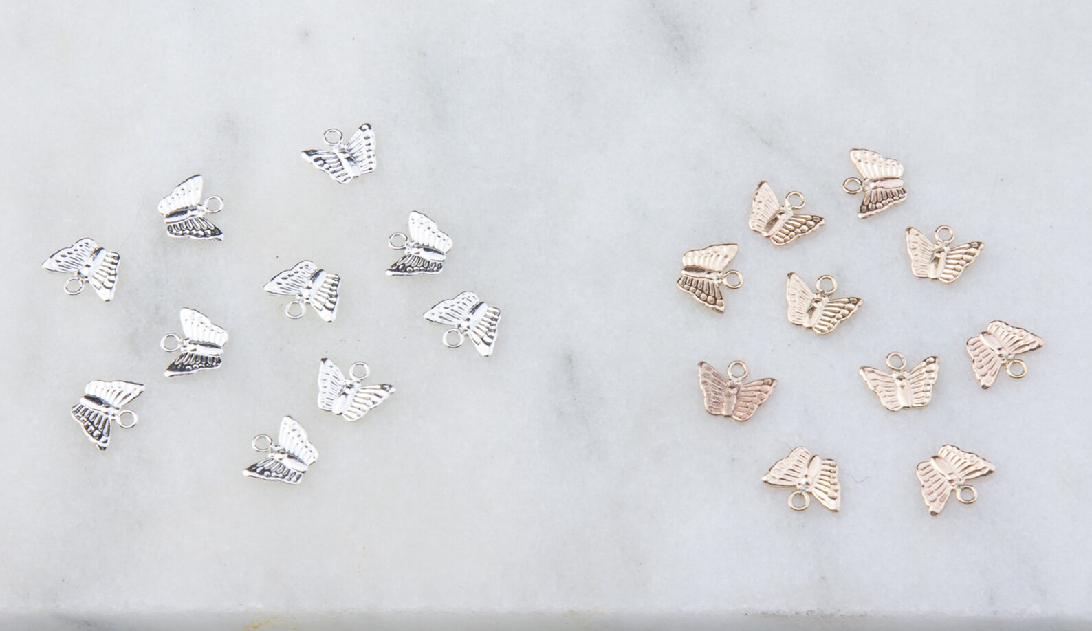 10 Pieces Tiny Butterfly Charm in Sterling Silver Gold - Etsy