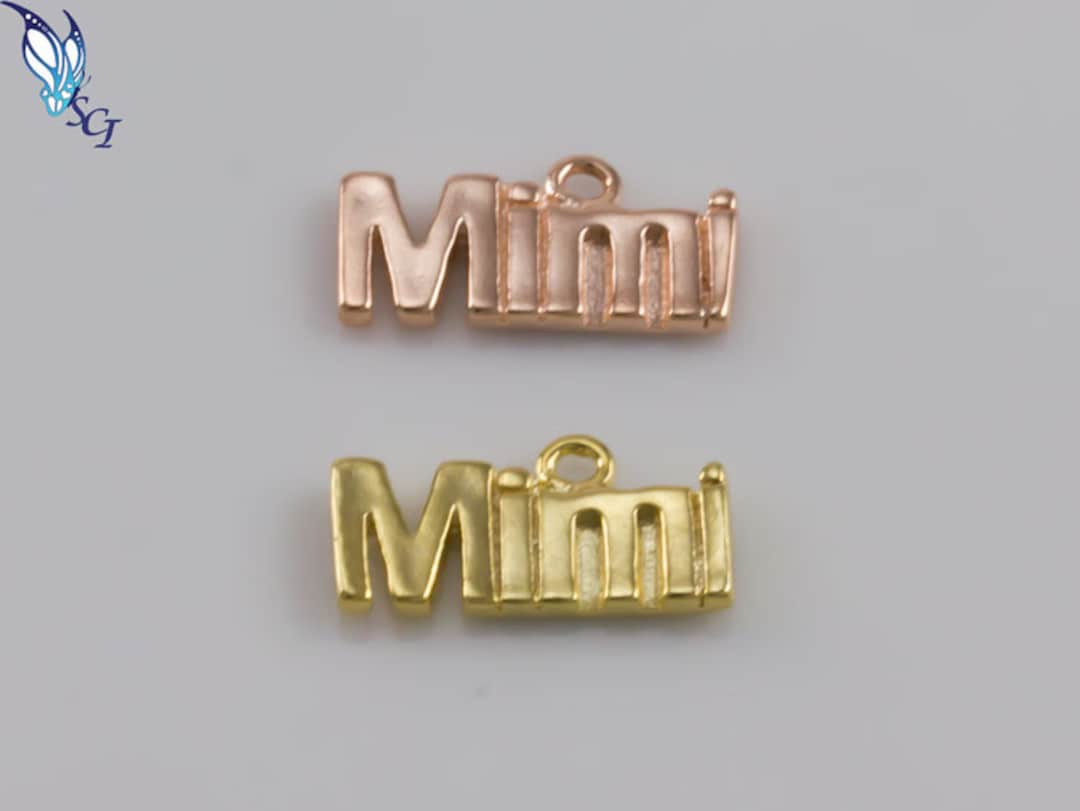 3pcs-rose Gold Plated and Gold Plated Mimi Charm, Charm Findings ...