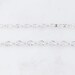 Oval Double Hole Plain Blank Chain by Foot in Sterling Silver, Chain ...