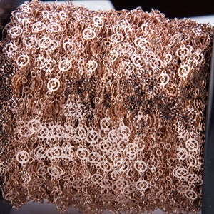 5 Feet-tiny Design Circle Plain Chain by Foot in Silver, Gold Plated or ...