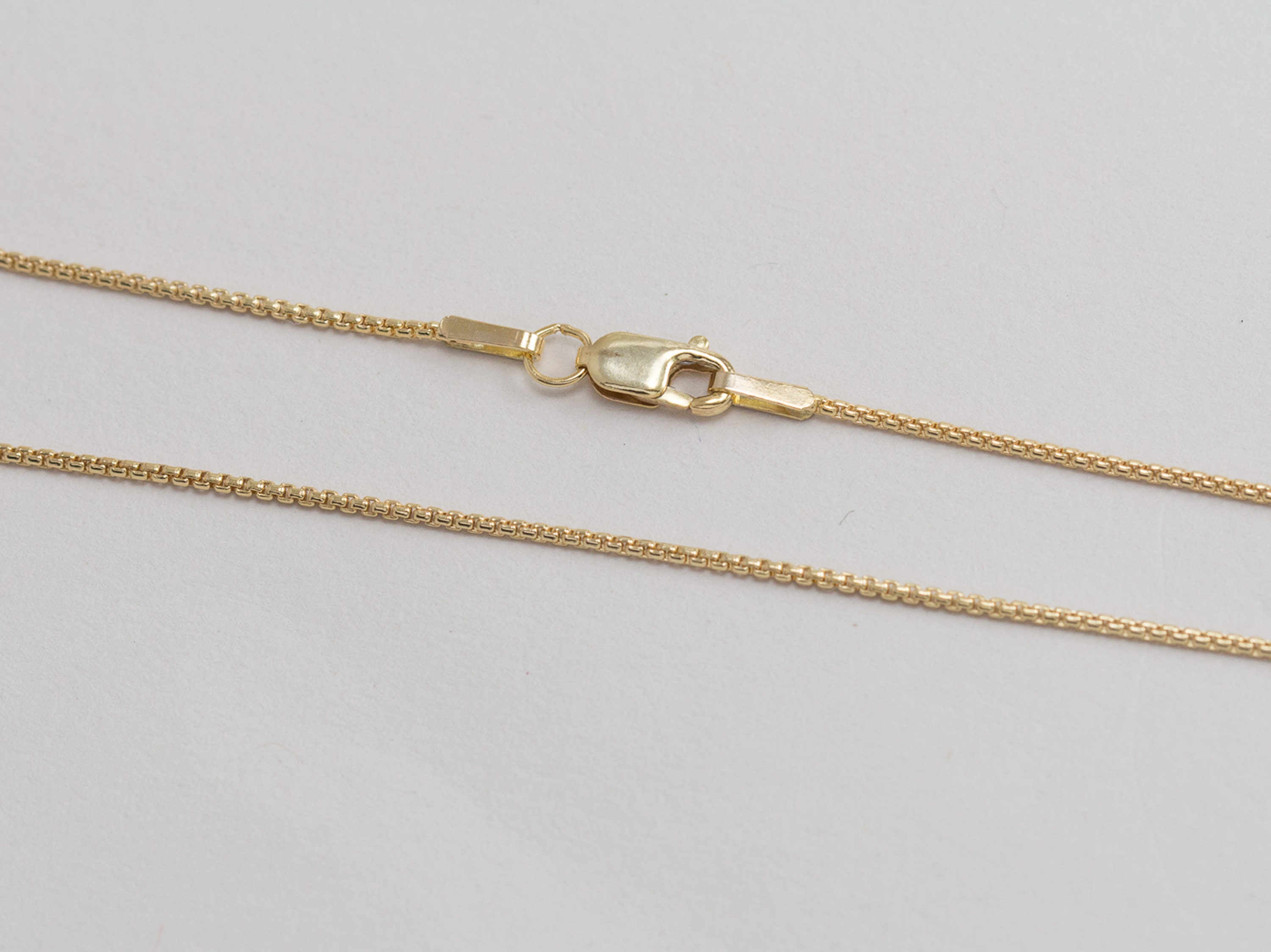 Round Box Chain in Gold Filled, Finished Chain in 16 or 18 Inches,1mm ...