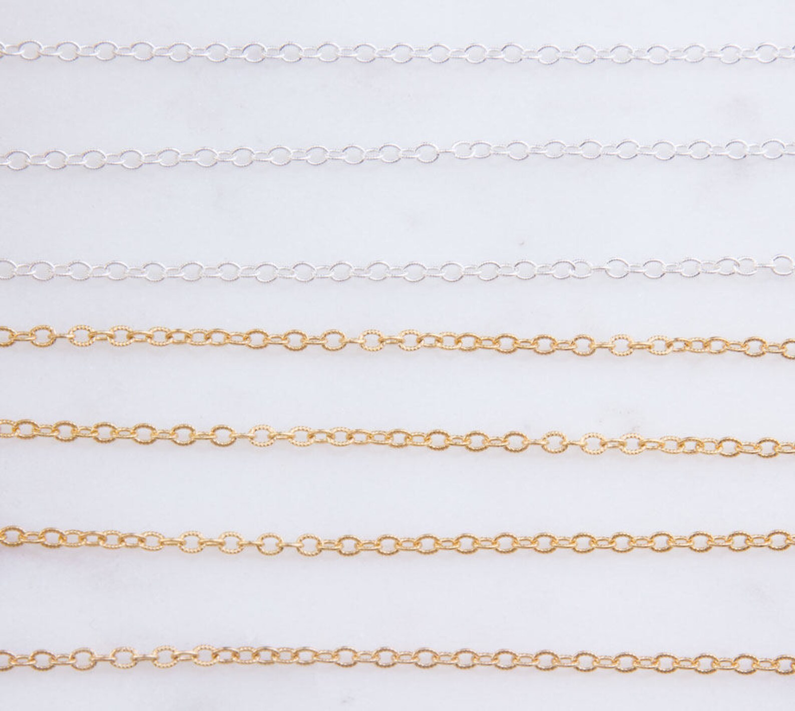 5 Feet2.2mm X 1.9mm Tiny Textured Oval Chain in Sterling - Etsy