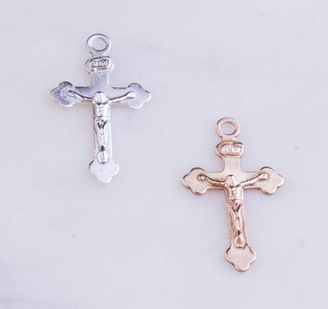 3 Pcs Large Crucifix Pendant in Sterling Silver OR Gold Filled ...