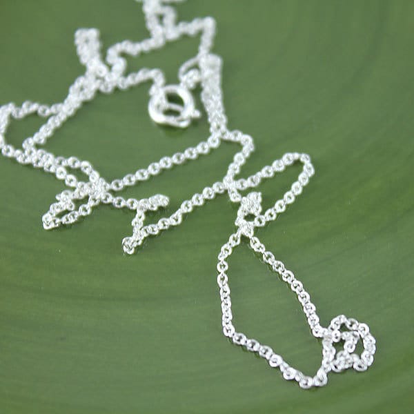 Sterling Silver 1.1mm Tiny Cable Chain Necklace Daily Wear - Etsy