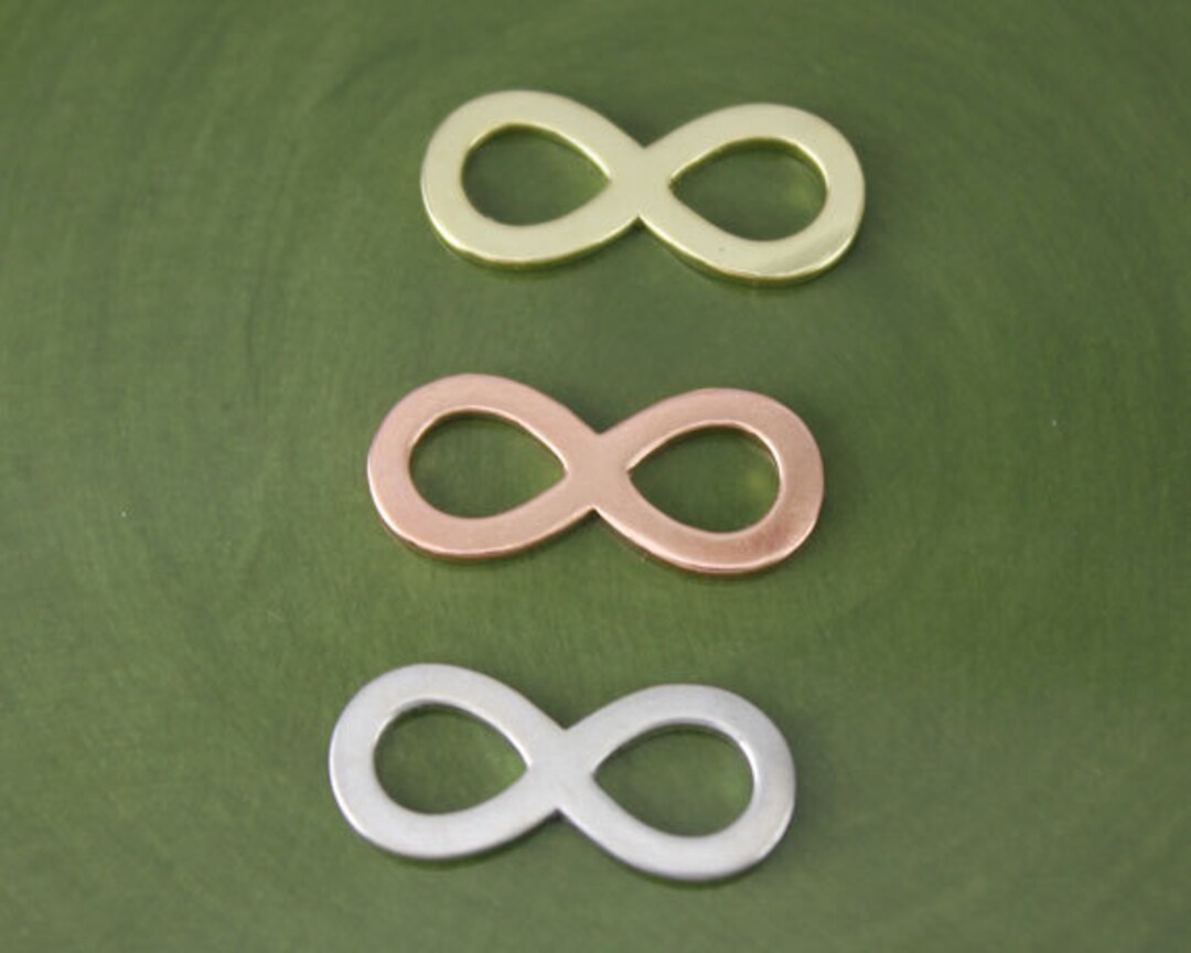 5pcs -large Infinity Charm Link, Sterling Silver, Gold Plated, Rose ...