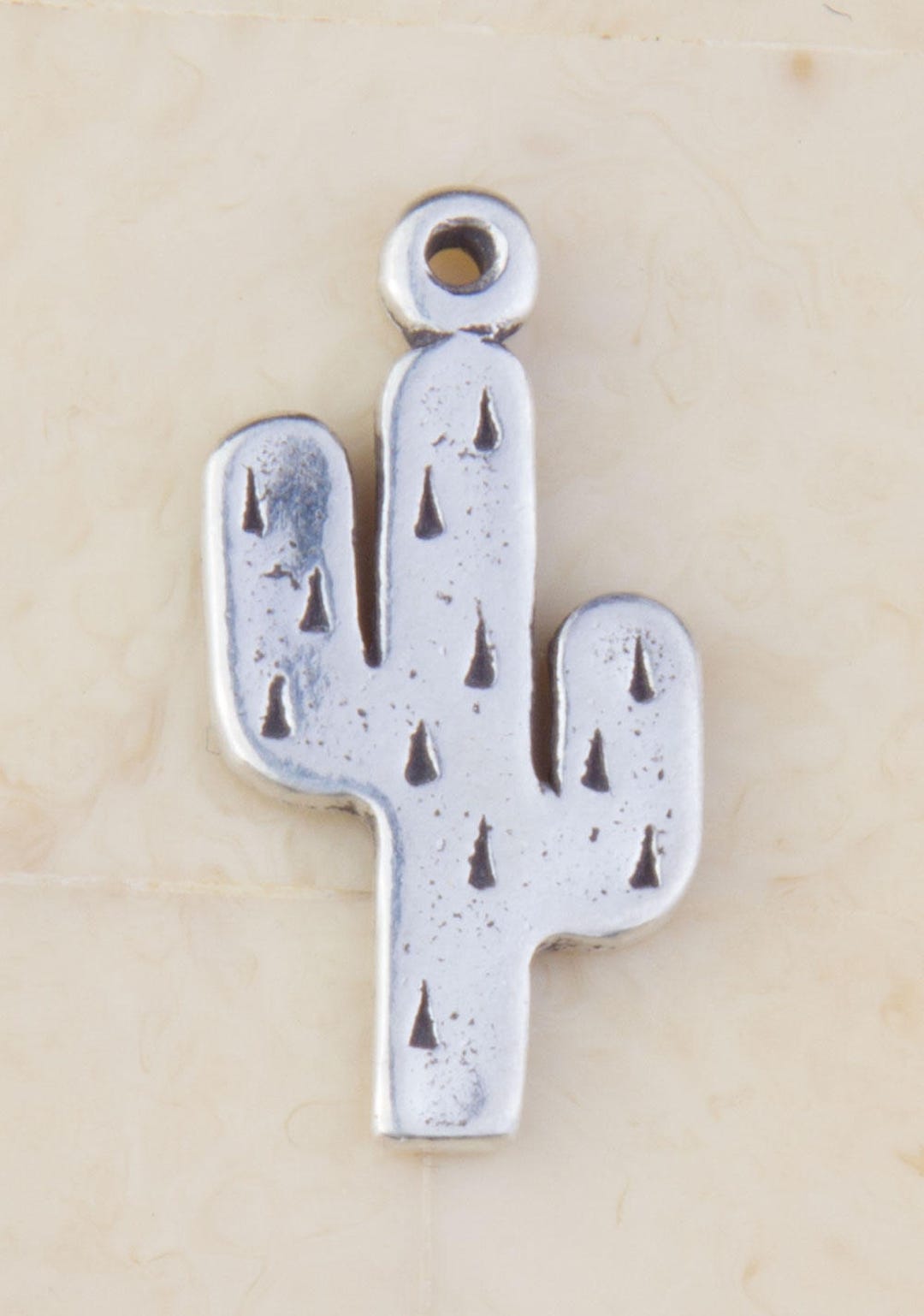 Sterling Silver Thick Cactus Charm, Cactus Pendant, Silver Charms ...