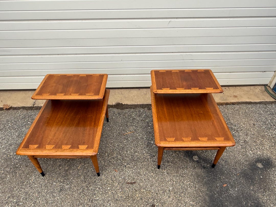 Pair of Mid-century End Tables by Andre Bus for Lane Acclaim 2-tier - Etsy
