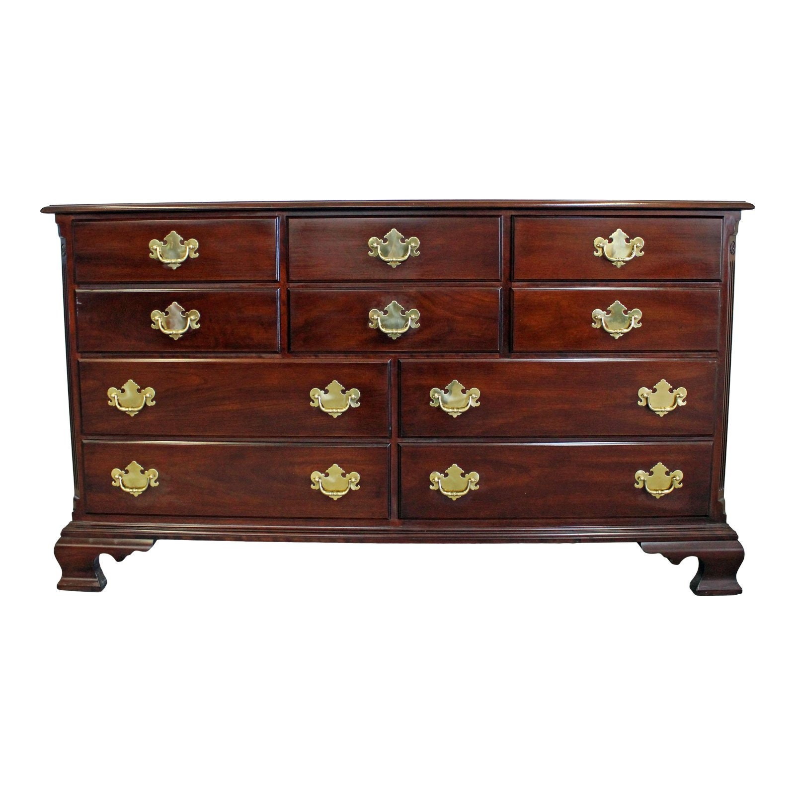Vintage Chippendale Statton Old Town Cherry Dresser