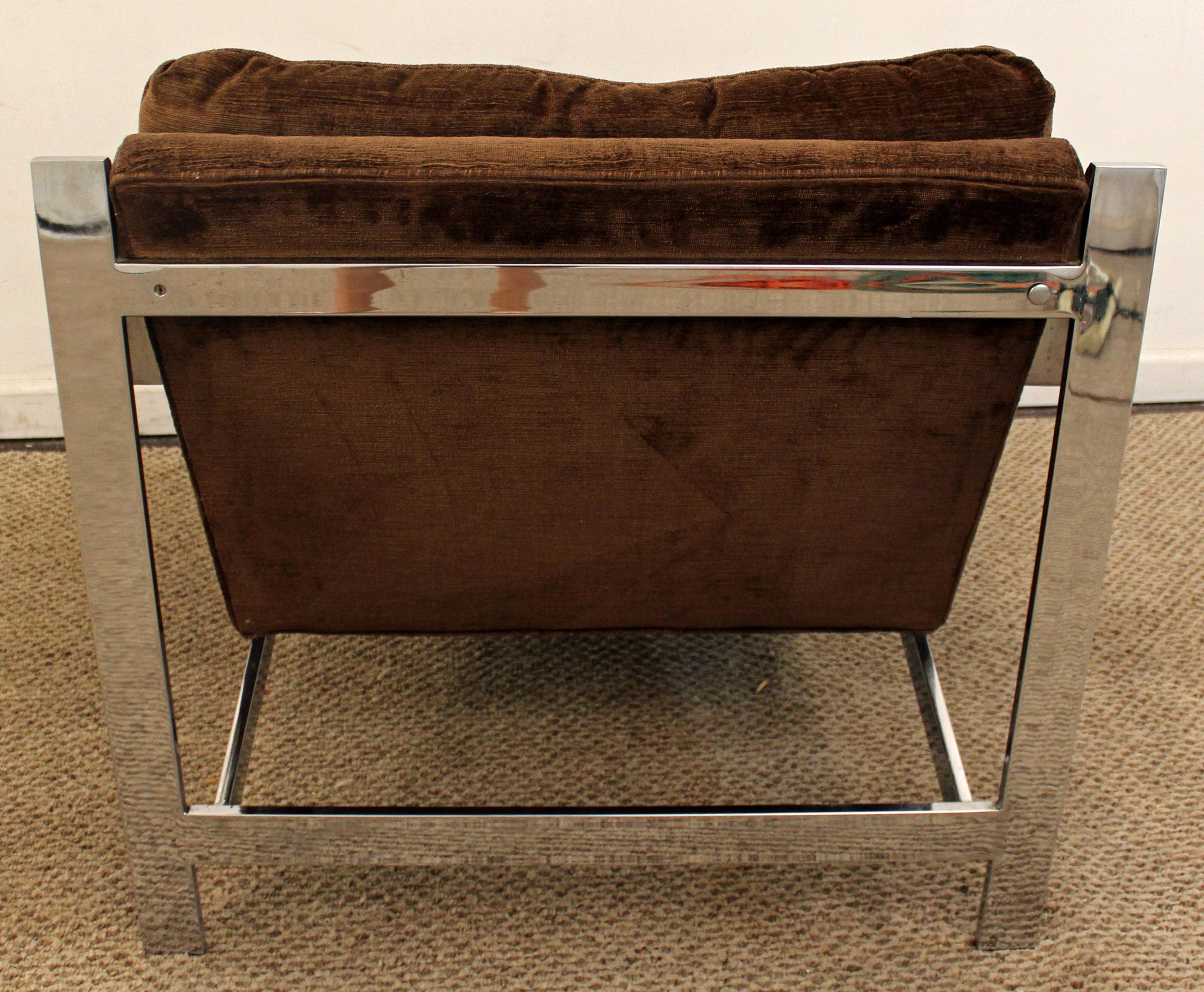 Mid-Century Lounge Chair Cy Mann Flat Z Bar Cube Chair Danish Modern ...