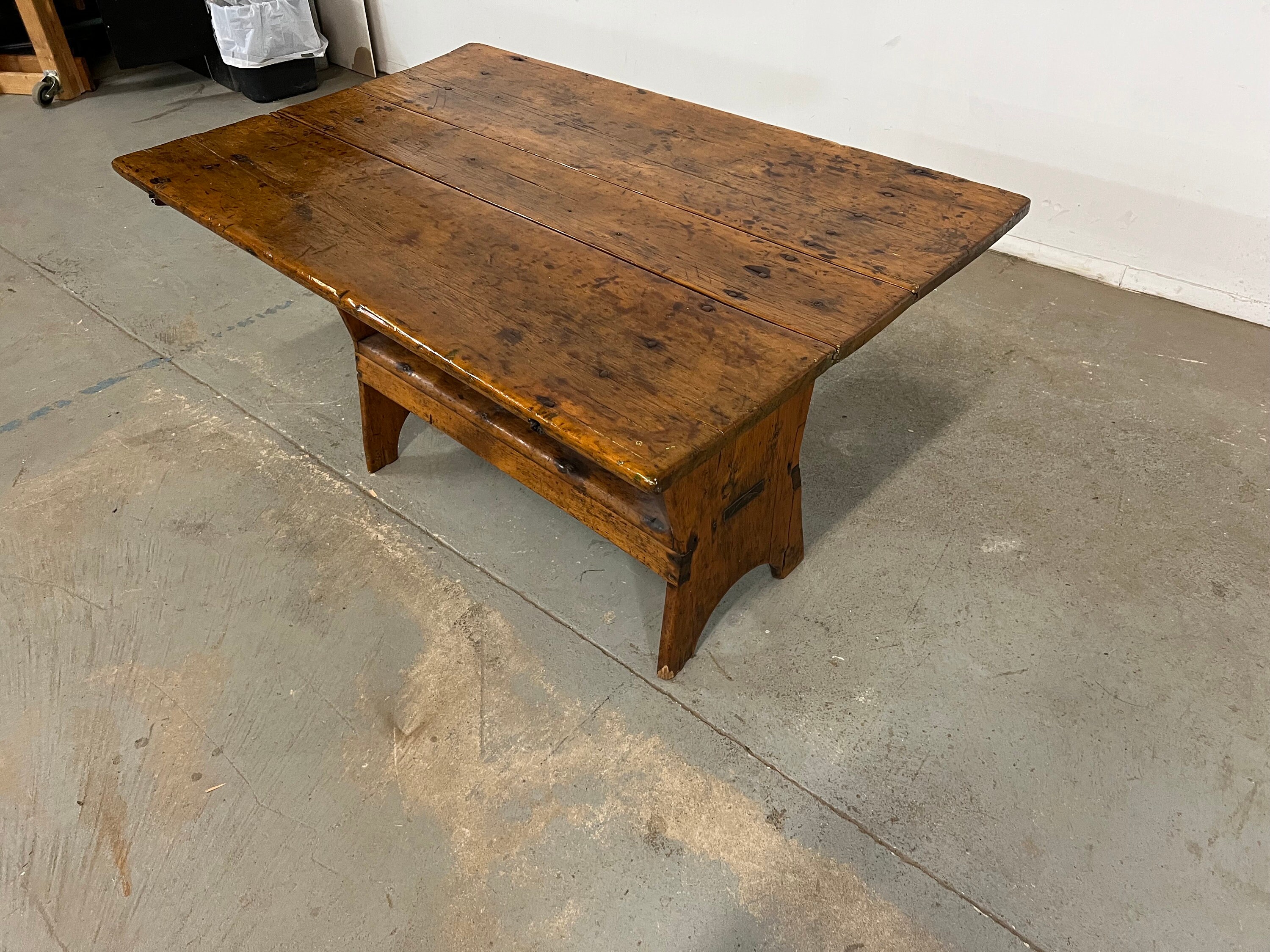 Antique Knotty Pine Country Rustic Flip Top Dining Table Circa - Etsy